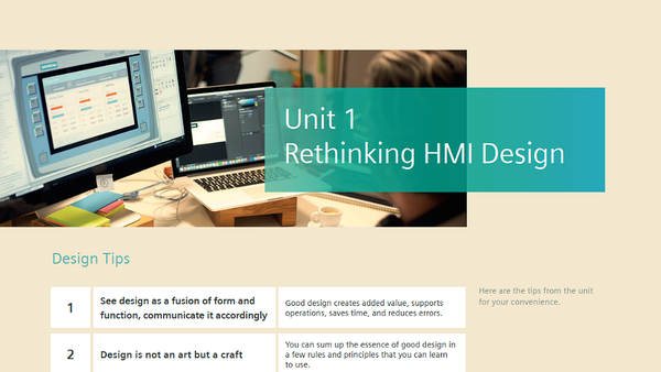 HMI Design Masterclass Video Unit1 Rethinking HMI design
