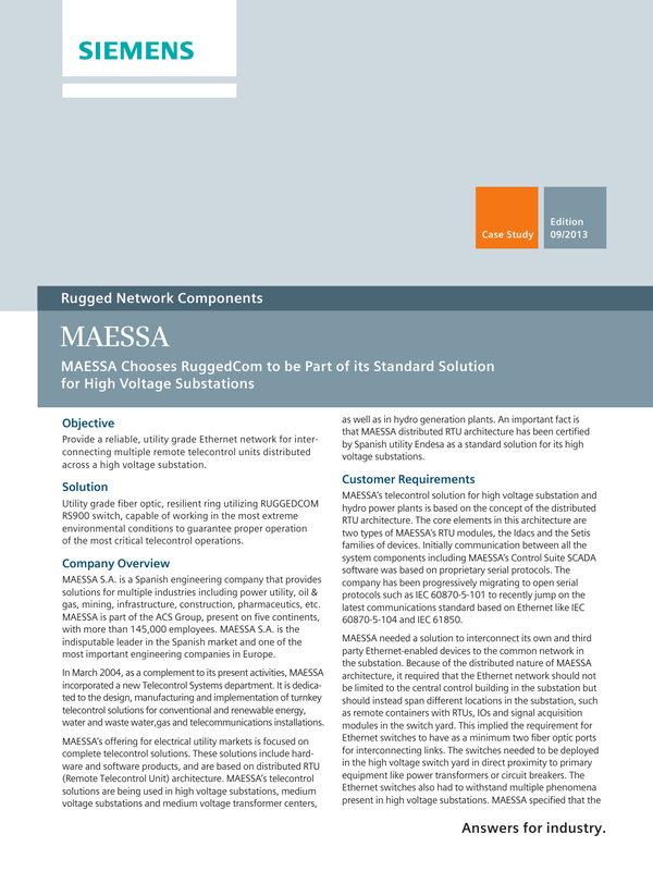 The basis for reliable, utility-grade networks