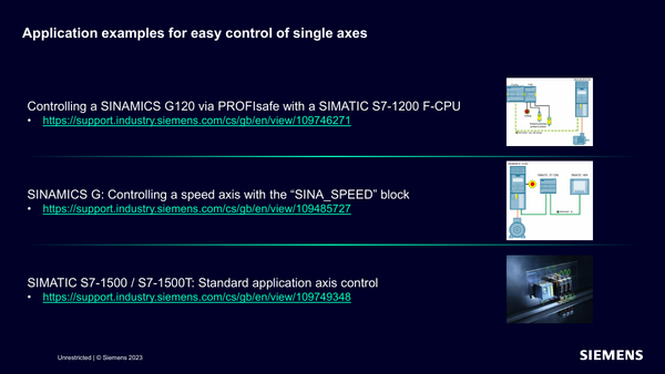 Application Examples Single Axis