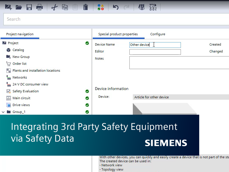Integrating 3rd Party Safety Equipment via Safety Data Integrating 3rd Party Safety Equipment via Safety Data