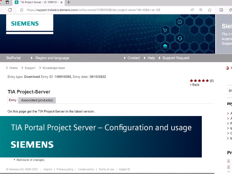 TIA Portal Project Server – Configuration and usage