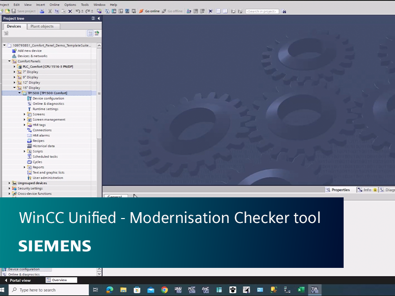 WinCC Unified - Modernisation Checker tool