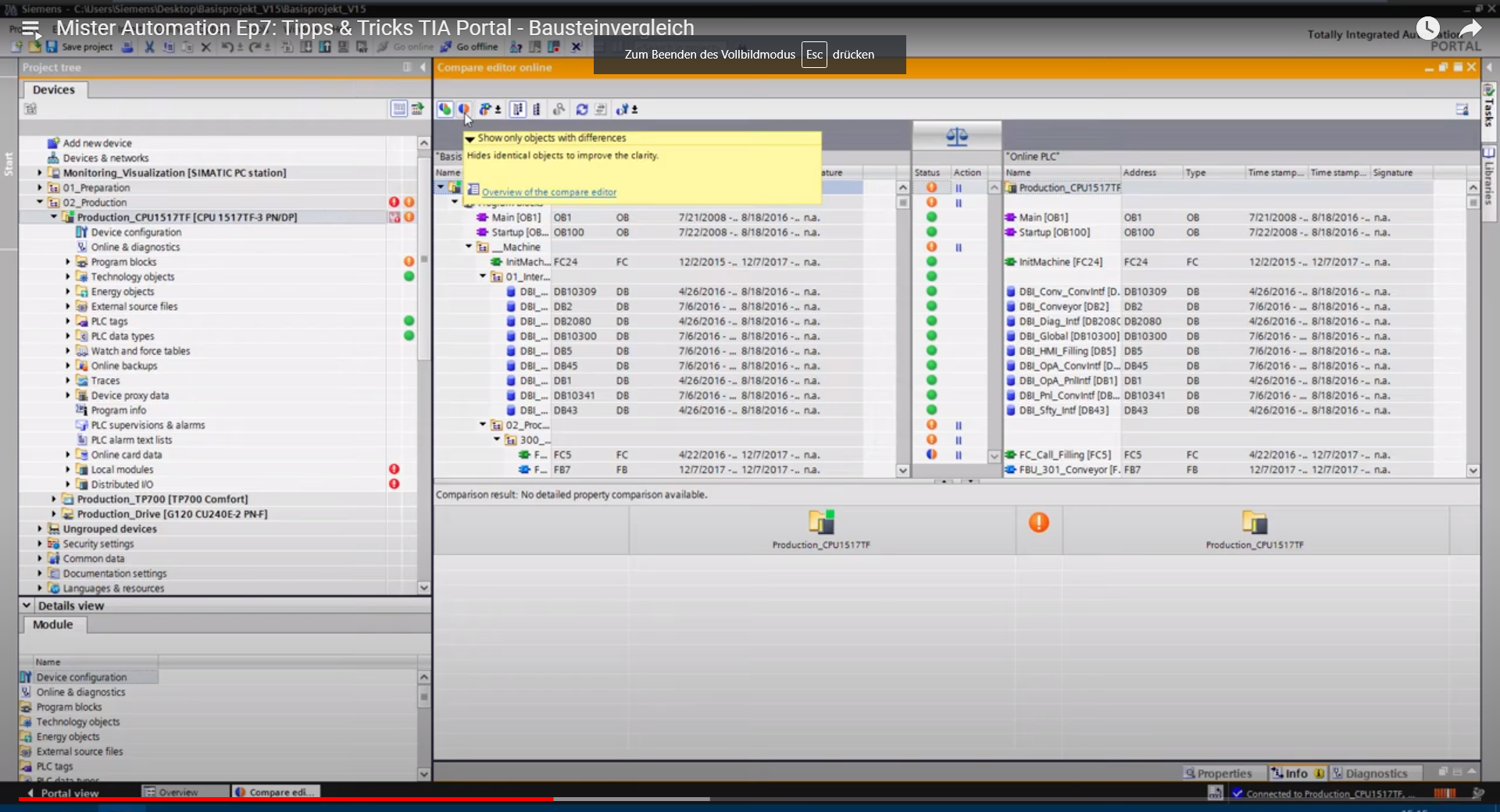 Mister Automation Ep07 - Effizienter Bausteinvergleich